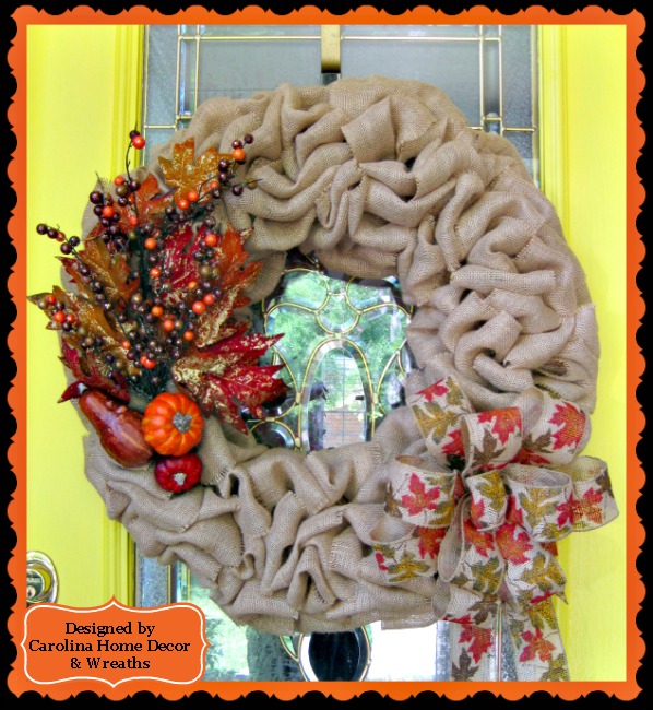Fall Burlap Wreath 1